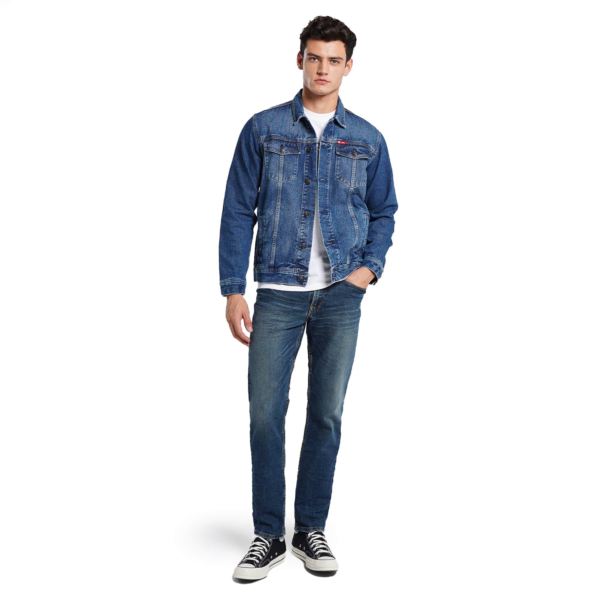 Lee Cooper Jacket Denim Remington Worn Medium Blue – Lee Cooper Indonesia