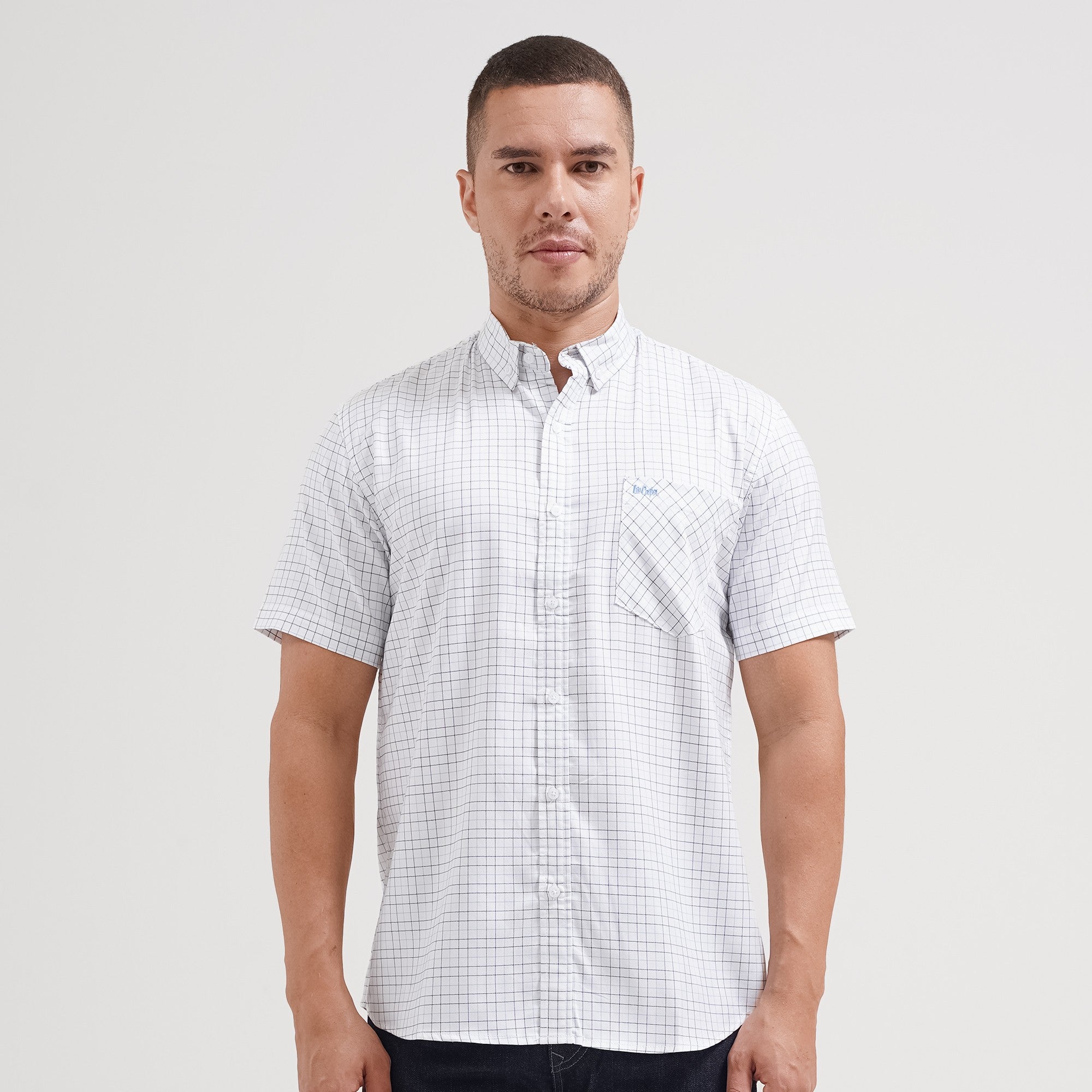 Lee Cooper Short Shirt Rudd White Blue – Lee Cooper Indonesia