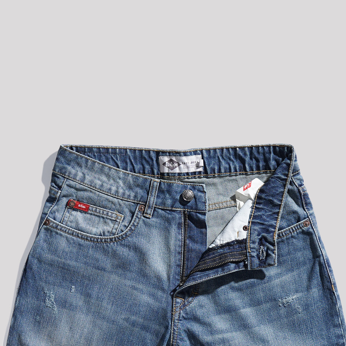 Lee Cooper Jeans Short Roll Up Ripped Medium Blue – Lee Cooper Indonesia
